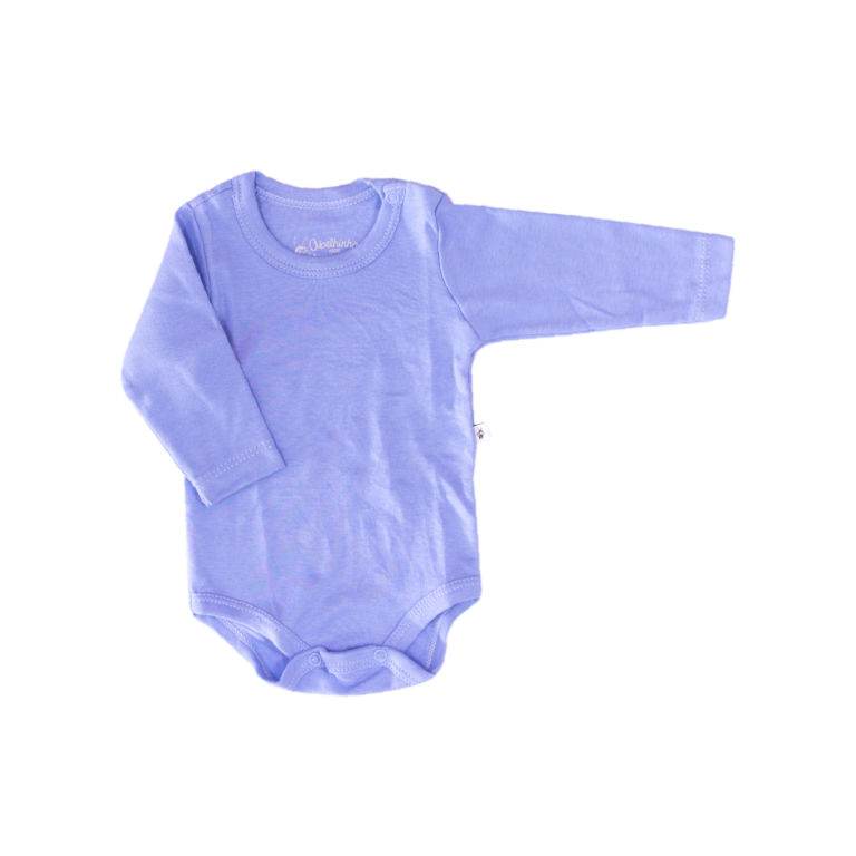 Body Manga Longa Básico – Azul Bebê - Abelhinha Kids